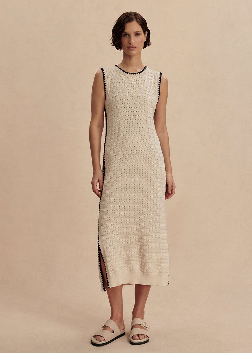 Dwight Tank Knit Midi Dress - Birch – KitiCymru