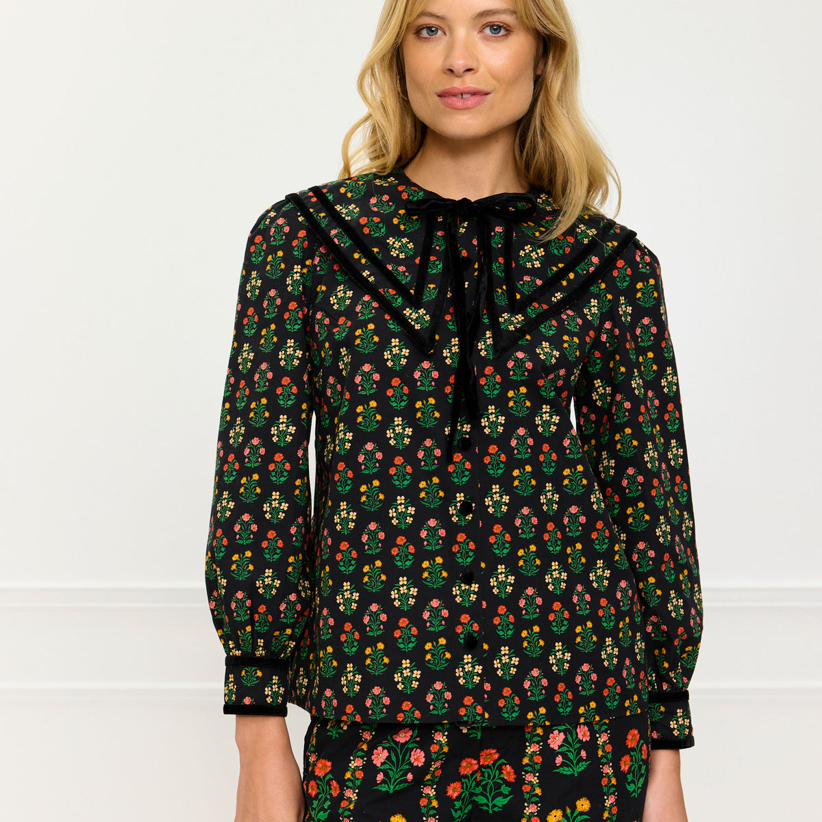Pink City Prints Rose Buta Cleo Blouse